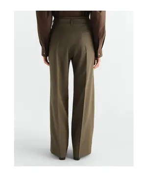 LEMAIRE Wide-leg Pleated Trousers In Wool And Mohair Blend