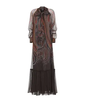 Etro Paisley Bow-tie Long Dress