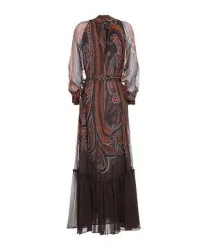 Etro Paisley Bow-tie Long Dress