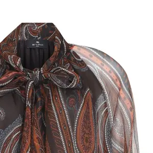 Etro Paisley Bow-tie Long Dress
