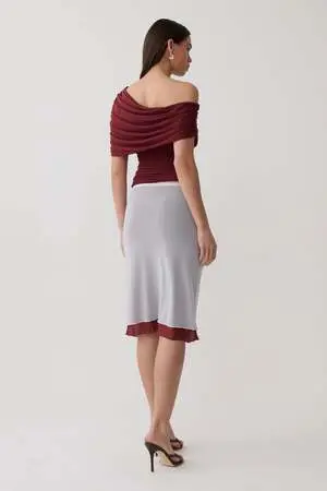 Meshki Janet Mesh Midi Skirt