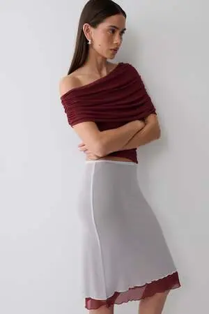 Meshki Janet Mesh Midi Skirt