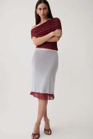 Meshki Janet Mesh Midi Skirt