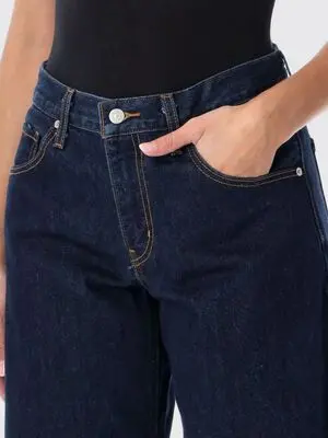 LEVI'S High-waisted Baggy Wide Leg Jeans In Cotton Denim - Blue