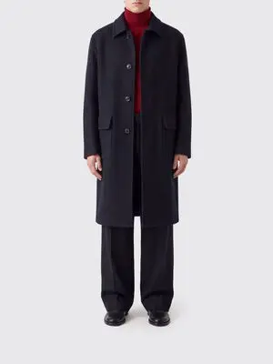 Dries Van Noten Single-breasted Long Coat In Pure Wool With Flap Pockets