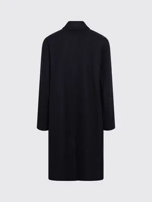 Dries Van Noten Single-breasted Long Coat In Pure Wool With Flap Pockets