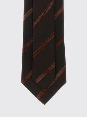 Brunello Cucinelli Pure Silk Tie With Abstract Jacquard Pattern - Dark