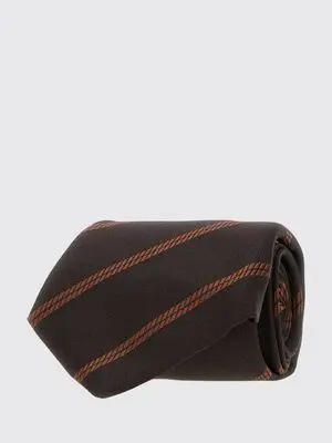 Brunello Cucinelli Pure Silk Tie With Abstract Jacquard Pattern - Dark