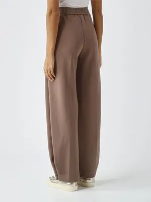 MEIMEIJ Wide-leg Viscose Palazzo Trousers With Elasticated Waist - Grey