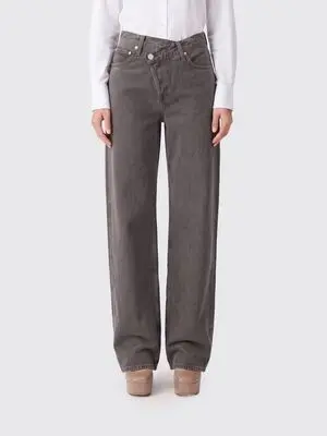 AGOLDE Arc Criss Cross Mid-rise Baggy Jeans In Cotton Denim - Grey