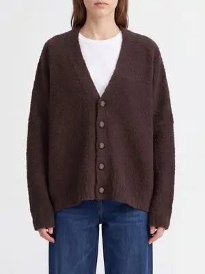 GOLDEN GOOSE Relaxed Fit V-neck Wool Cardigan With Dropped Shoulders