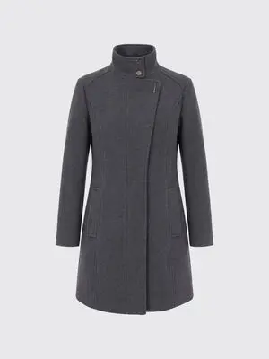 Liu Jo Knee-length Double-breasted Wool-blend Coat With High Neck
