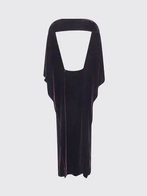 Alberta Ferretti Asymmetrical Velvet Midi Ceremony Dress