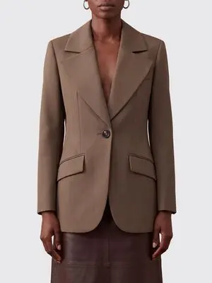 Chloé Single-breasted Virgin Wool Blazer With Peak Lapels - Brown