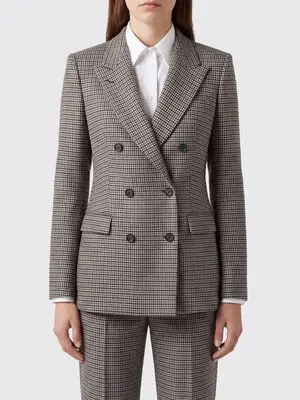 Tagliatore Double-breasted Wool Blend Blazer With Houndstooth Pattern