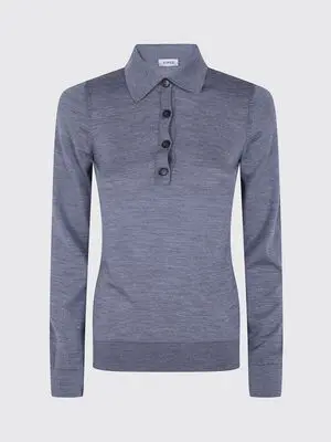 MRZ Slim Fit Long-sleeve Virgin Wool Knit Polo - Grey