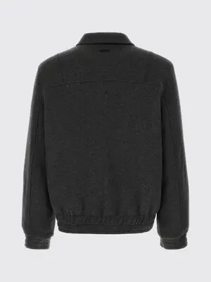 Closed Wool Blend Shirt Jacket With Zip Closure And Elasticated Hem
