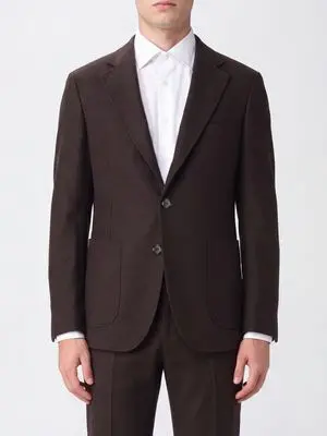 Brioni Single-breasted Blazer In Pure Cashmere With Peak Lapels - Brown