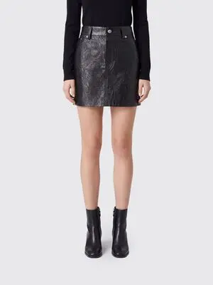 Michael Kors High-waisted Faux Leather Pencil Mini Skirt With Five Pockets