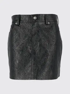 Michael Kors High-waisted Faux Leather Pencil Mini Skirt With Five Pockets