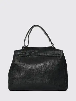Orciani Medium Sveva Shoulder Bag In Python-print Calfskin