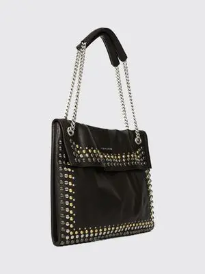 Orciani Venus Studded And Embroidered Calfskin Shoulder Bag