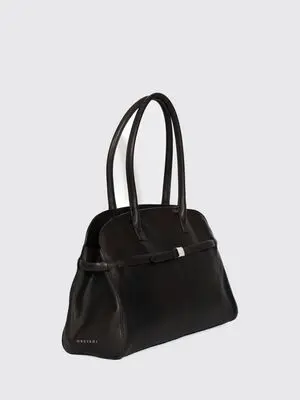 Orciani Large Aura Calfskin Shoulder Bag With Double Handle