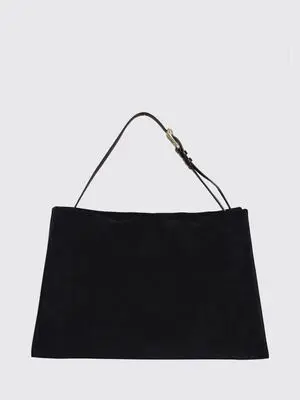 Orciani Large Trinity Shoulder Bag In Suede Calfskin