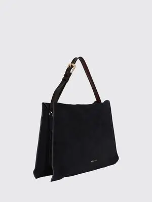 Orciani Large Trinity Shoulder Bag In Suede Calfskin
