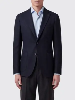 Tagliatore Single-breasted Pure Virgin Wool Blazer With Peak Lapels - Blue