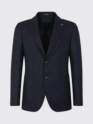 Tagliatore Single-breasted Pure Virgin Wool Blazer With Peak Lapels