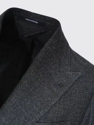 Tagliatore Double-breasted Virgin Wool And Silk Blazer With Peak Lapels