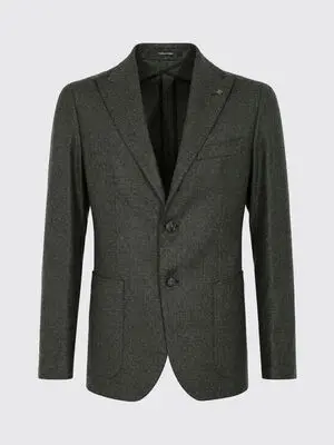 Tagliatore Single-breasted Pure Virgin Wool Blazer With Peak Lapels