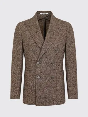 Tagliatore Double-breasted Wool And Silk Blend Blazer With Peak Lapels