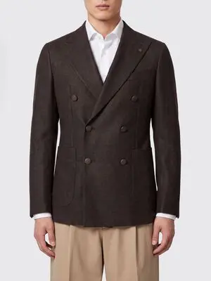 Tagliatore Double-breasted Pure Virgin Wool Blazer With Peak Lapels - Dark