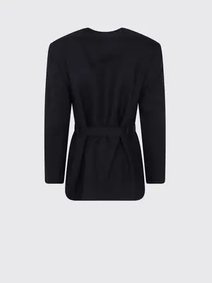 BY MALENE BIRGER Pure Virgin Wool Robe Blazer With Waist Belt