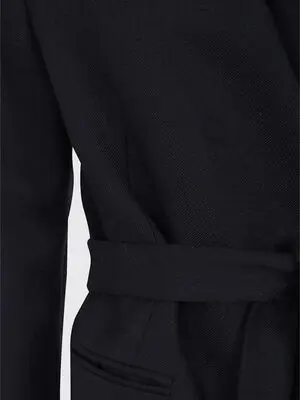 BY MALENE BIRGER Pure Virgin Wool Robe Blazer With Waist Belt