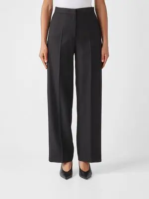 MEIMEIJ High-waisted Wide-leg Palazzo Trousers In Crêpe - Black