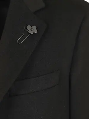 LARDINI Single-breasted Long Coat In Wool And Cashmere Blend