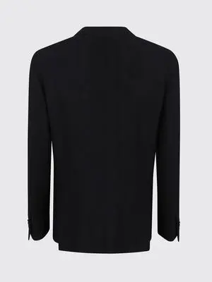 LARDINI Single-breasted Wool Blazer With Patch Pockets