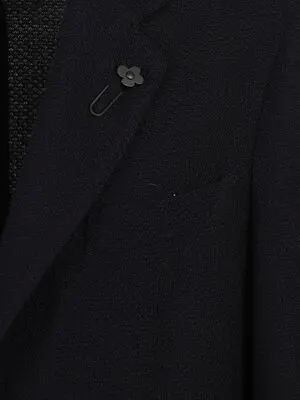 LARDINI Single-breasted Wool Blazer With Patch Pockets