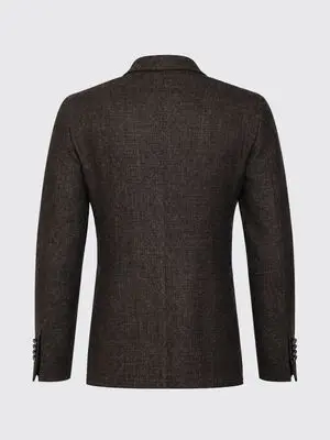 Tagliatore Double-breasted Virgin Wool And Silk Blazer With Peak Lapels