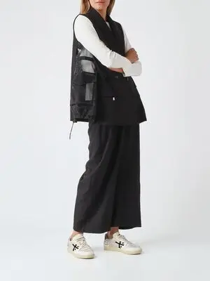 MEIMEIJ Double-breasted Tailored Waistcoat With Peak Lapels And A Drawstring Waist