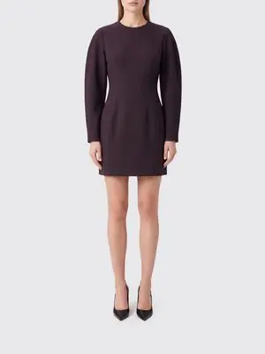 PAROSH P.a.r.o.s.h. Long-sleeved Wool Mini Sheath Dress - Dark