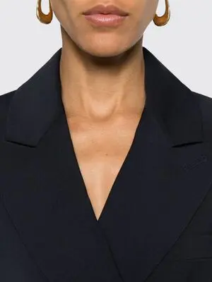 Tibi Double-breasted Wool-blend Blazer With Dropped Shoulders