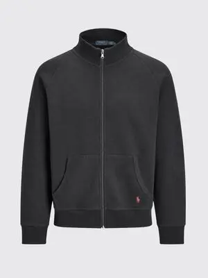 Polo Ralph Lauren Relaxed Fit Cotton-blend Zip Sweatshirt With Pony Logo - Black