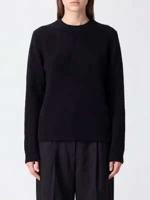 TOTEME Silk, Alpaca And Cashmere Blend Crewneck Jumper With Dropped Shoulders Black
