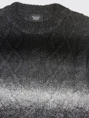 HTC LOS ANGELES Abstract Pattern Wool Blend Crewneck Jumper With Logo - Grey