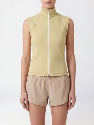ALYSI X Wokstore Slim Fit Ribbed Cotton Top With High Neck And Zip