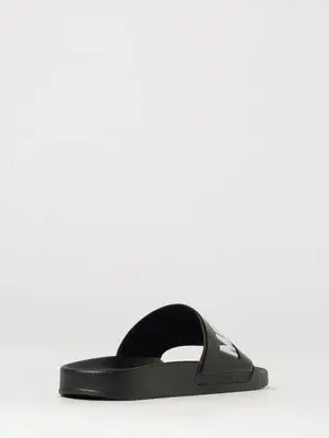 Moschino Pvc Pool Slides With Printed Logo And Open Toe